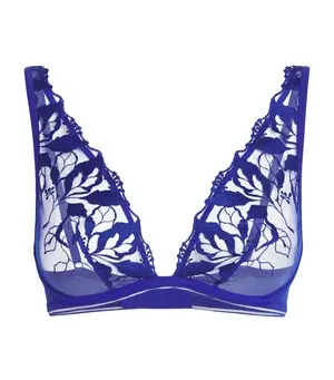 Maison Lejaby Lace Underwired Triangle Bra Blue