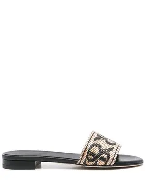 Ermanno Scervino Logo-jacquard Sandals - Neutrals