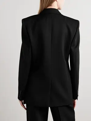 Saint Laurent Satin-trimmed Wool Blazer