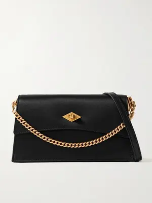 METIER Roma Silk-satin Shoulder Bag - Black