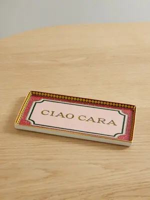 La DoubleJ Ciao Cara Porcelain Tray - Pink