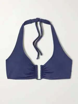 ERES Eres Les Essentiels Dédicace Embellished Triangle Bikini Top Navy