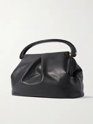 Dries Van Noten Pleated Leather Tote