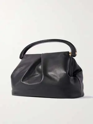 Dries Van Noten Pleated Leather Tote