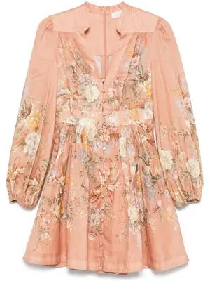 Zimmermann Zimmermann Tallow Plunge Mini Dress - Multicolor