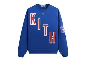 Kith X New York Rangers Skewed Nelson Crewneck Sweatshirt - Cyclone