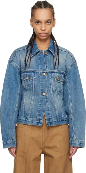 Jacquemus Les Classiques 'The Denim De-Nîmes' Denim Jacket - 33c Blue/tabac 2