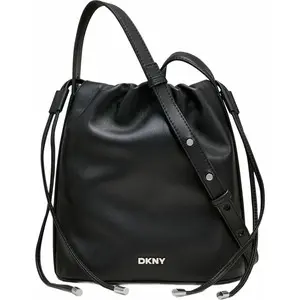 Dkny Channing Small Drawstring Bag - Black/silver