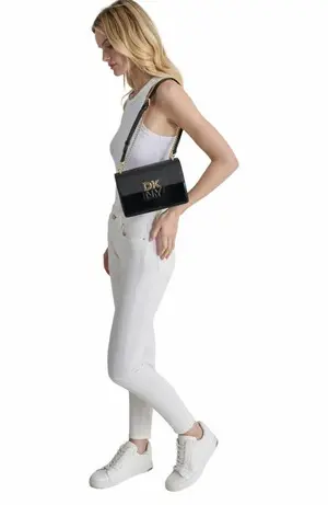 Dkny Echo Small Chain Flap Bag - Blk/gold