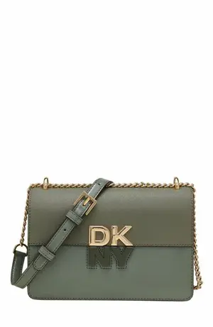 Dkny Echo Small Chain Flap Bag - Olive