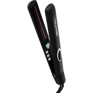 NUME Megastar Flat Iron | 1-inch Tourmaline Hair Straightener - Black / Silver