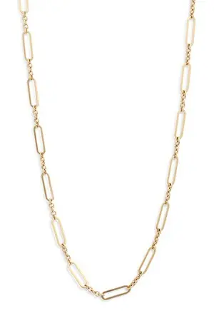 Anzie Open Link Paper Clip Chain Necklace - Gold