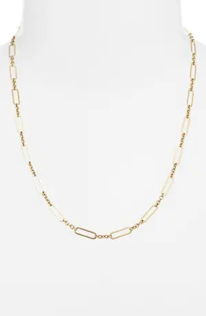 Anzie Open Link Paper Clip Chain Necklace