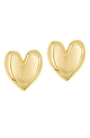 SHYMI Oversize Puffy Heart Statement Earrings