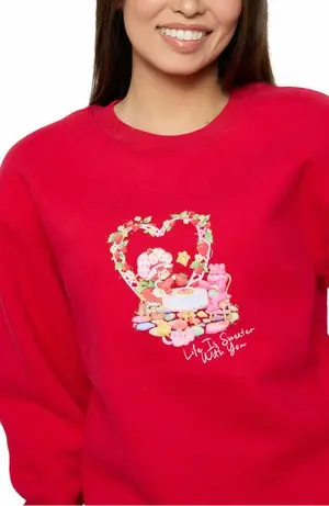 SAMII RYAN Life Is Sweet Crewneck - Red