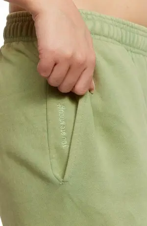 SAMII RYAN Relaxed Fit Sweatpants With Daisy Embroidery - Olive