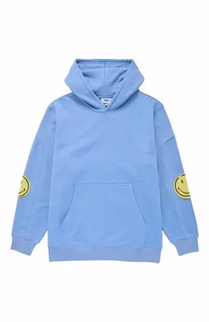 SAMII RYAN Smiley Oversized Hoodie - Blue