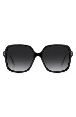 Isabel Marant 58mm Square Sunglasses - Black/ Dark Grey Sf