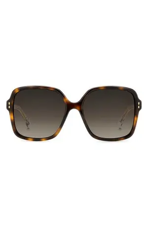 Isabel Marant 58mm Square Sunglasses - Havana/ Brown Sf
