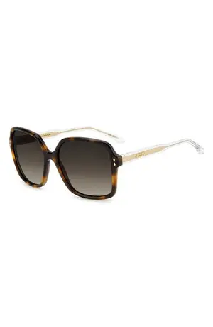 Isabel Marant 58mm Square Sunglasses - Havana/ Brown Sf