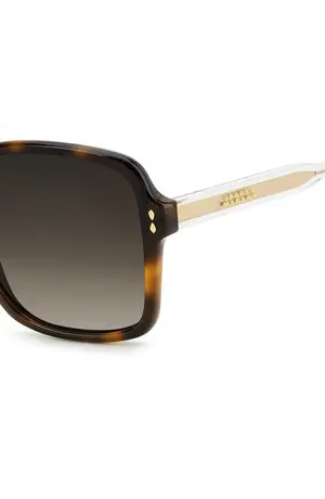 Isabel Marant 58mm Square Sunglasses - Havana/ Brown Sf