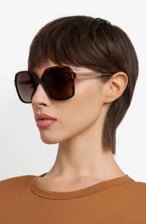 Isabel Marant 58mm Square Sunglasses - Havana/ Brown Sf
