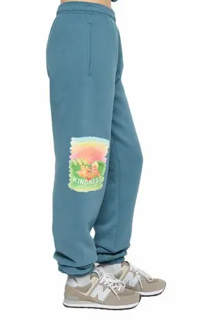 SAMII RYAN X Care Bears & Strawberry Shortcake Collaboration Sweatpants - Blue