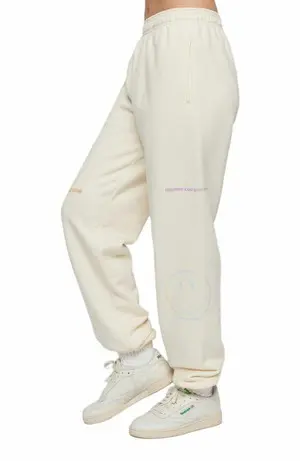 SAMII RYAN Smiley Radiate Happiness Sweatpants - Cream