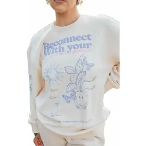 SAMII RYAN X Smiley Reconnect Crewneck - Cream