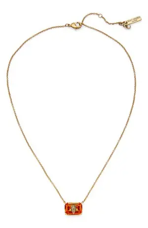 Kurt Geiger Cut Pendant Necklace - Orange