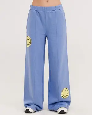 SAMII RYAN Smiley Straight Leg Pants - Blue