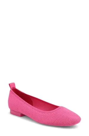 Mia Raisa Stretch Knit Flat - Hot Pink