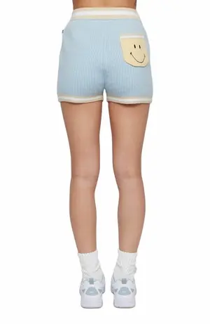 SAMII RYAN Smiley Wimbledon Knit Shorts