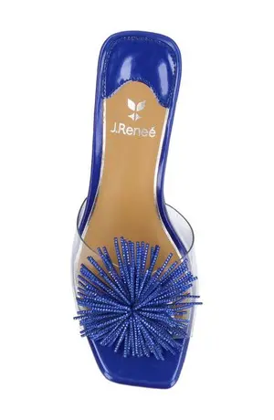 J. Reneé Ozara Slide Sandal - Clear/royal