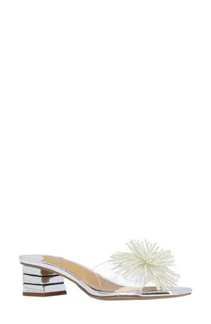 J. Reneé Ozara Slide Sandal - Clear/silver
