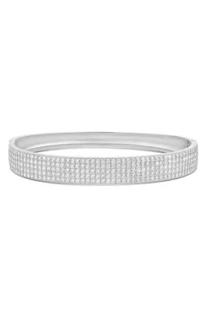 SHYMI Five Row Pavé Bangle Bracelet - Silver