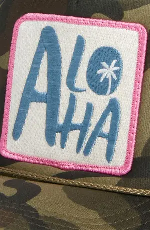 FRIDAY FEELIN’ Aloha Patch Trucker Hat - Camo
