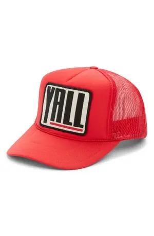FRIDAY FEELIN’ Patch Trucker Hat - Red