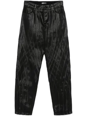 MUGLER Waxed Jeans - Black