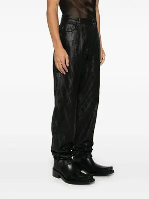 MUGLER Waxed Jeans - Black