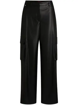 Hugo Faux-leather Cargo Trousers