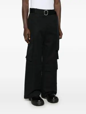 JIL SANDER Belted Cargo Trousers - Black
