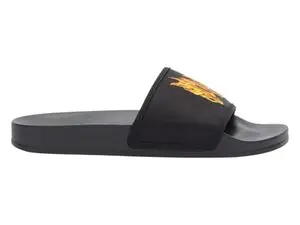Palm Angels Monogram Pool Slides - Black