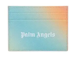 Palm Angels Rainbow Caviar Card Holder - Blue