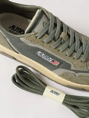 AUTRY Suede And Mesh Low Top Sneakers - Green