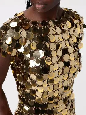 Rabanne Embellished Top - Gold