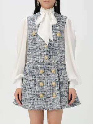 Balmain Double-breasted Tweed Vest - Multicolor