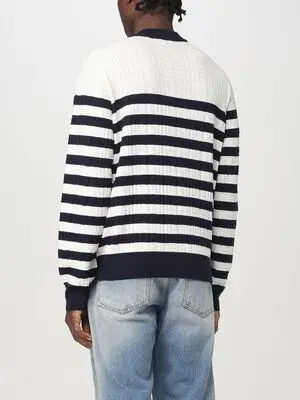 Balmain Striped Crew Neck Sweater