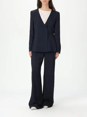 Emporio Armani Wide Leg Trousers - Navy