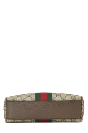 Gucci Gg Supreme Ophidia Dome Shoulder Bag - Brown